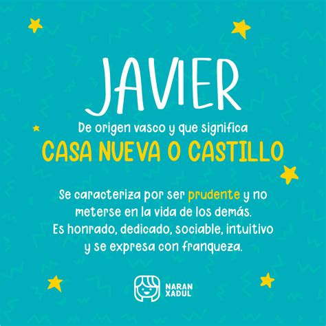 Significado Del Nombre Javier