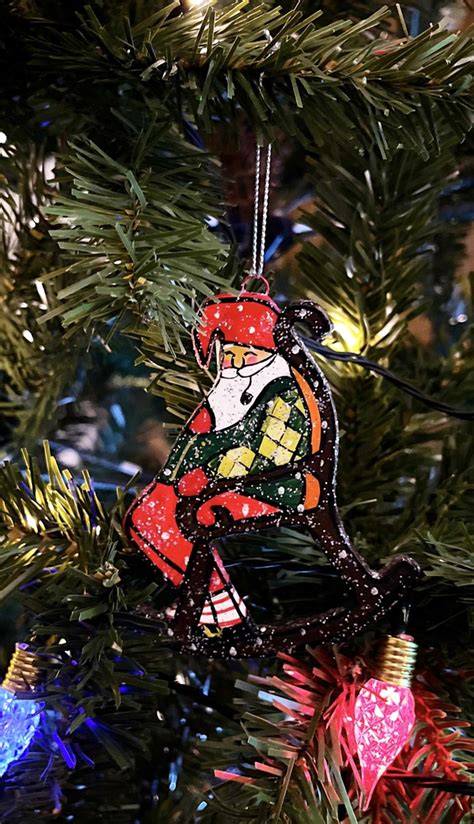 ტომსიკა ხელნაკეთი თიხის ნაძვის ხის სათამაშო ნაკრები სანტა და ირემი 2