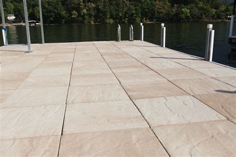 Rockface Concrete Decking Durable Textured Deck Panels For Docks Homes
