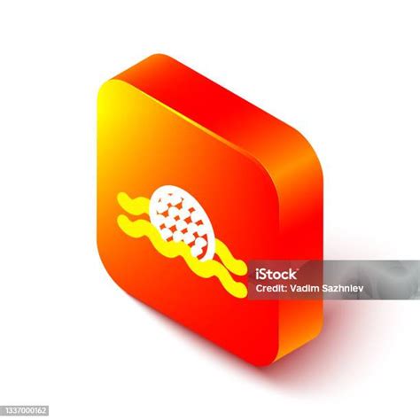 흰색 배경에 고립 된 물 아이콘에 등색 라인 골프 공 주황색 정사각형 버튼 벡터 3차원 형태에 대한 스톡 벡터 아트 및 기타 이미지 3차원 형태 경쟁 골 스포츠 장비