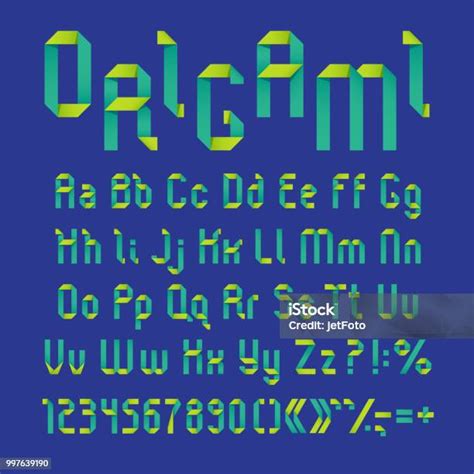 3d 종이 접기 알파벳 Sans Serif 편지 벡터 컴퓨터 글자에 대한 스톡 벡터 아트 및 기타 이미지 컴퓨터 글자 리본 벡터 Istock