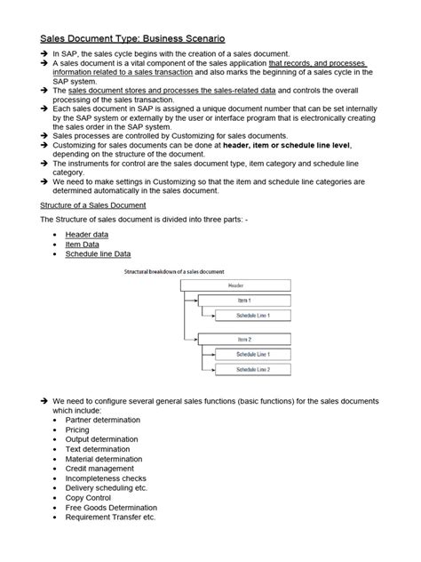 Sap Certification Doc 4 Sales Document Type Pdf Sales Business