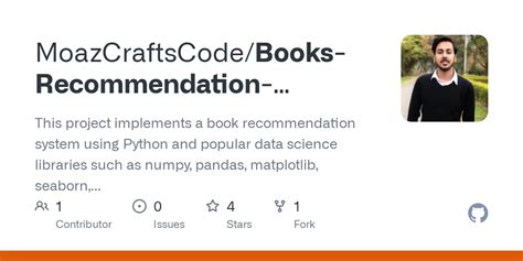 Books Recommendation System In Python Using Machine Learning Main Ipynb At Main · Moazcraftscode