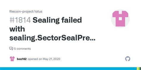 Sealing Failed With Sealing SectorSealPreCommitFailed Error Issue