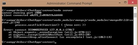 Mongodb Connect ECONNREFUSED 127 0 0 1 In Node Js Stack Overflow