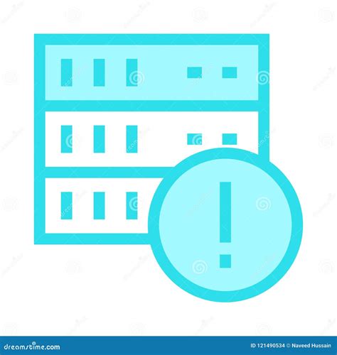 Server Error Color Line Icon Stock Illustration Illustration Of
