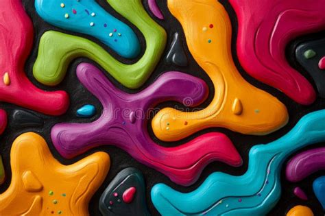 Vibrant Undulating Shapes In A Variety Of Colors Create A Dynamic And Captivating Abstract