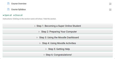 Moodle Course Formatting Options Nmcs Center For Teaching And Learning