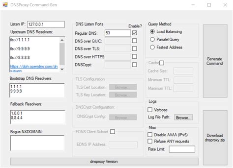 Github Sudozid Dnsproxy Gui Gui Frontend For Adguardteam Dnsproxy