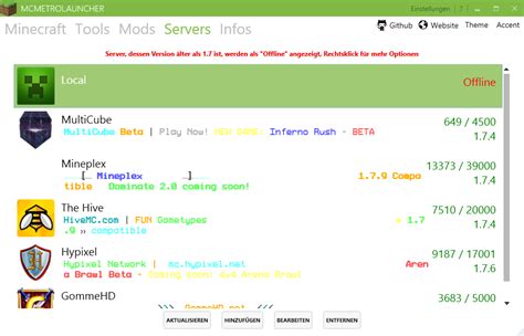 Github Jbou Mcmetrolauncher A Minecraft Launcher With Nice Features And A Modern Ui