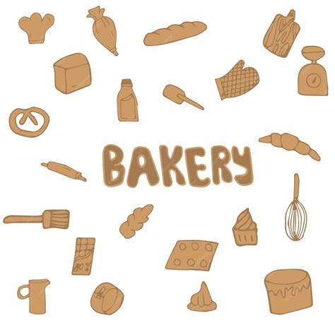 Premium Vector Bakery Pattern On White Background