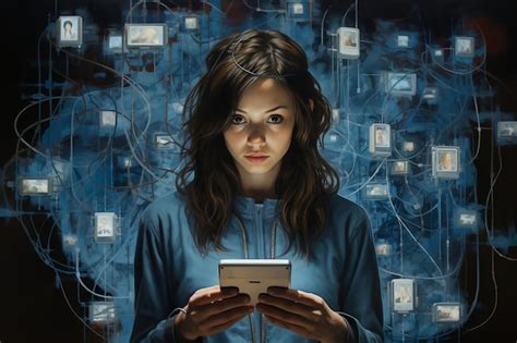 Premium Ai Image Girl Unleashing Power In The Digital World Generative Ai