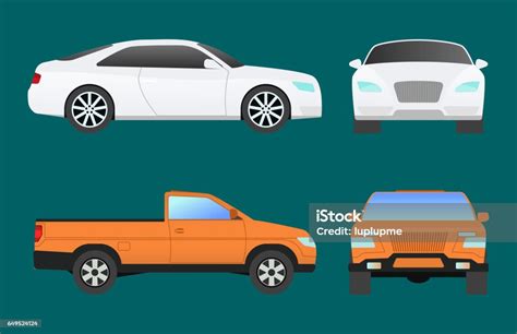 자동차 차량 전송 유형 디자인 여행 레이스 모델 기호 기술 스타일과 일반 자동차 현대 아이 장난감 평면 벡터 일러스트 레이 션 고립 된 아이콘 0명에 대한 스톡 벡터 아트