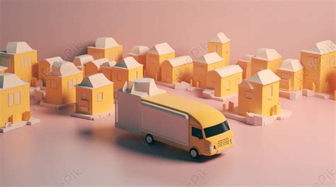 온라인 배달 서비스 모바일 추적 효율적인 물류 및 홈 오피스 배달의 3d 렌더링 개념 효율적 배경 배달 서비스 배경 홈 오피스 배경 이미지 Hd 효율적 배달 서비스