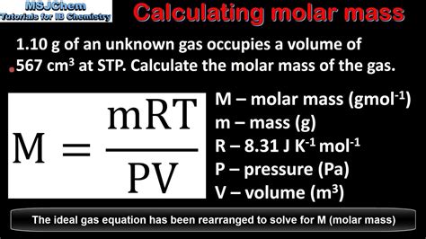 😀 Determining The Molar Mass Of A Gas The Ideal Gas Law 2019 03 03