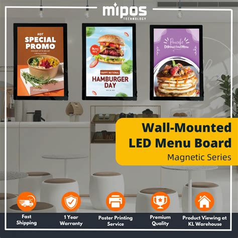 Led Magnetic Menu Boardcafe Led Menu Boardwall Mount Lightbox Menu