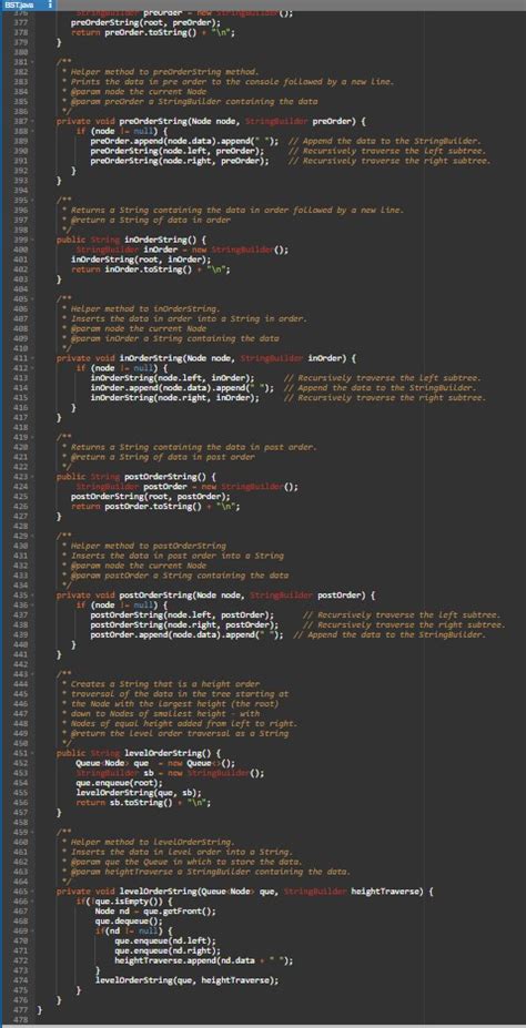 In This Lab We Continue Developing Our Bst Step 1
