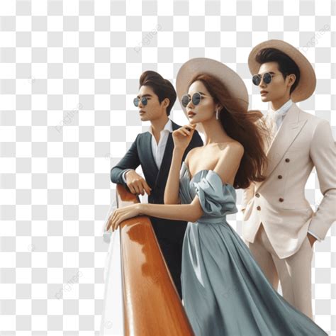 투명한 배경에 두 명의 잘생긴 소년과 함께 아름다운 의상을 입은 3d 소녀 투명한 배경에 두 명의 잘생긴 소년과 함께 아름다운 의상을 입은 3d 소녀 두 명의 잘 생긴