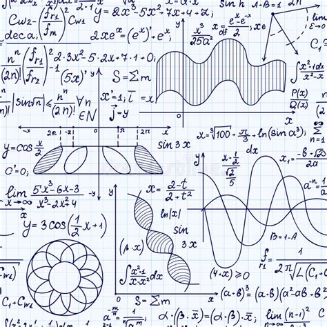 Back To School Vector Seamless Pattern With Handwritten Math And Physics Formulas Calculations