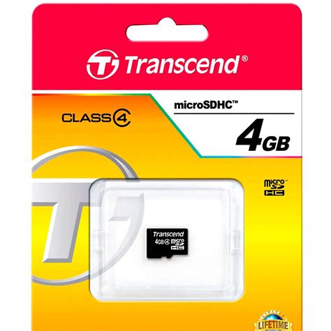 Transcend Micro Sdhc 4gb Class 4 Memory Card Multicolor Techinn