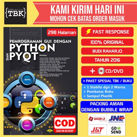 Jual BUKU PEMROGRAMAN GUI DENGAN PYTHON DAN PYQT BUDI RAHARJO Shopee