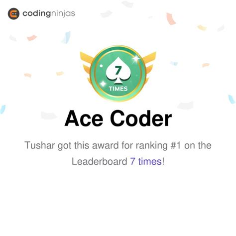 Tushar Kumar On Linkedin Codingninjas Achievements