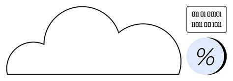 디지털 정보 및 데이터 분석을 나타내는 이진 코드와 백분율 기호가 있는 클라우드 개요 가격에 대한 스톡 벡터 아트 및 기타 이미지 가격 개념 개념과 주제 Istock