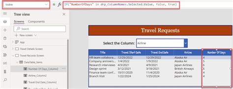How To Hide A Column In Power Apps Data Table