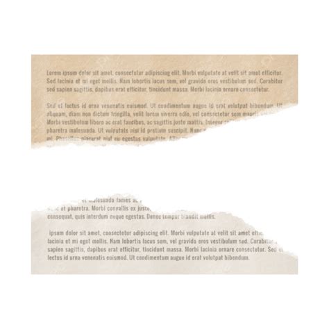 저널링을 위한 빈티지 스크랩북 종이 일러스트 미학 노트 스티커 장식 찢어진 종이 테이프 편지 찢어진 종이 크라프트 지 스크랩북 종이 Png 일러스트 및 Psd 이미지