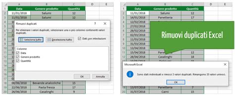 rimuovi duplicati excel il comando excel per tutti