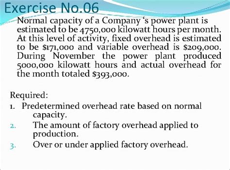Chapter 09 Factory Overhead Planned Actual And Applied