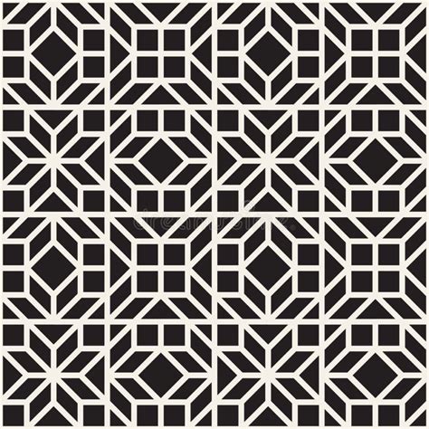 Vector Seamless Ethnic Pattern Repeating Abstract Background Black And White Geometric Striped