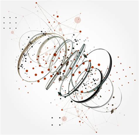 Template For Science And Technology Presentation Plexus Style Background Stock Vector