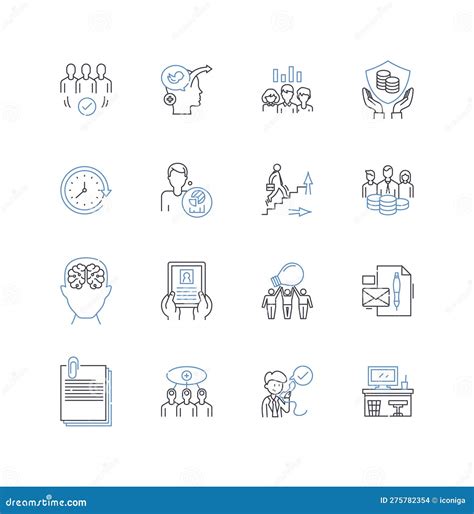 Trade Partnership Line Icons Collection Collaboration Alliance Partnership Synergy Joint