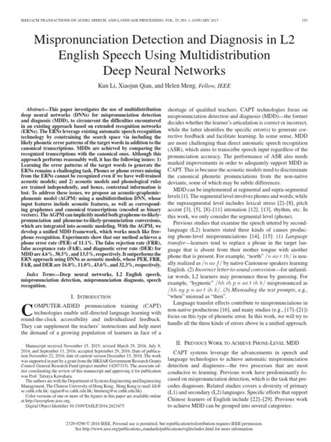 Mispronunciation Detection And Diagnosis In L2 English Speech Using Multidistribution Deep