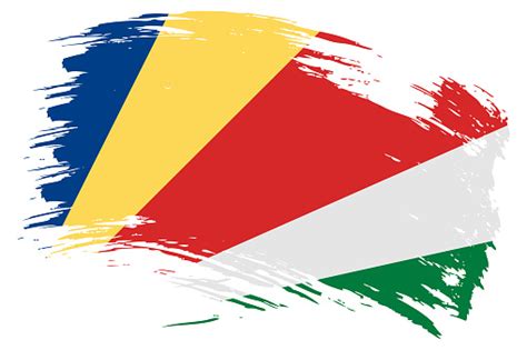 세이셸 브러시 스트로크 플래그 벡터 배경입니다 손으로 그린 그런지 스타일 세이셸 공화국 격리 배너 거친에 대한 스톡 벡터 아트 및 기타 이미지 Istock