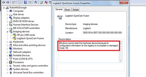 Windows Cannot Start This Hardware Device Because Its Configuration