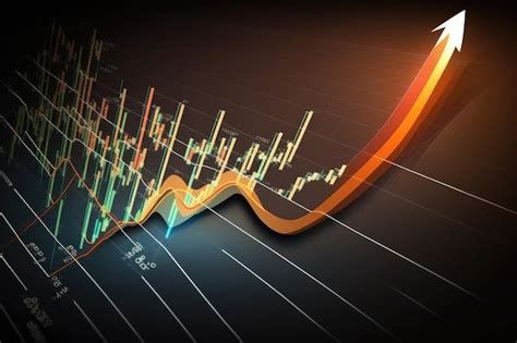 premium ai image closeup of a stock market graph showing a steady