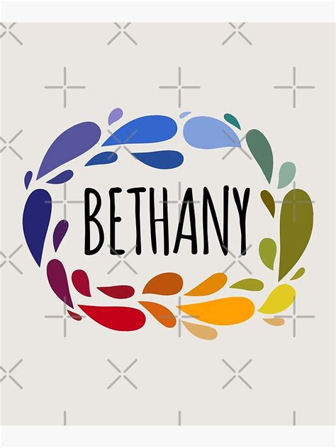 Bethany Name Cute Colorful T Named Bethany Poster For Sale By Kindxinn Redbubble