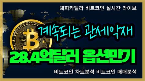 비트코인 실시간 비트 284억달러 옵션만기 계속되는 관세악재 314 점심💎비트코인 비트코인실시간 이더리움 리플 Cryptocurrency 차트분석