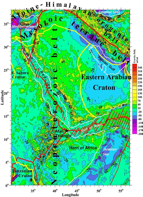 Satellite Derived Gravity Map Retracked To The Earths Surface With Download Scientific Diagram