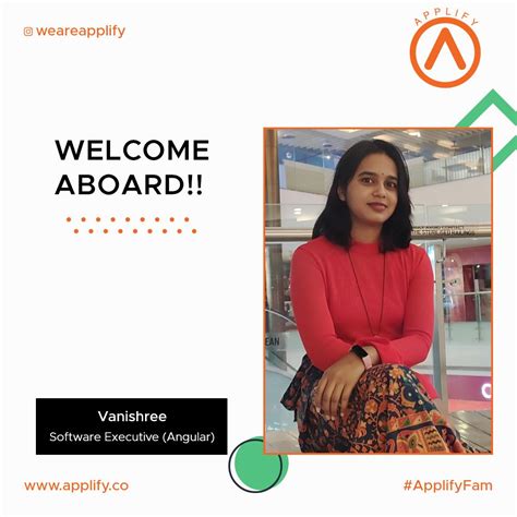 Meet Vanishree The Latest Addition To Our Applify Fam Applify