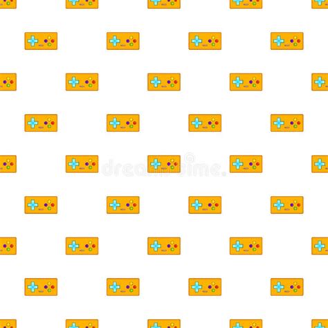 Retro Game Controller Pattern Cartoon Style Stock Vector Illustration Of Entertainment