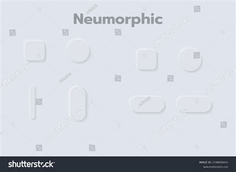 D Neumorphic Soft Ui Design D Stock Vector Royalty Free Shutterstock
