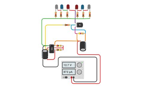 Circuit Design Led Chaser Tinkercad