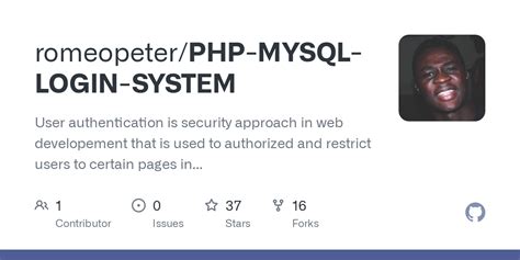 Github Romeopeter Php Mysql Login System User Authentication Is