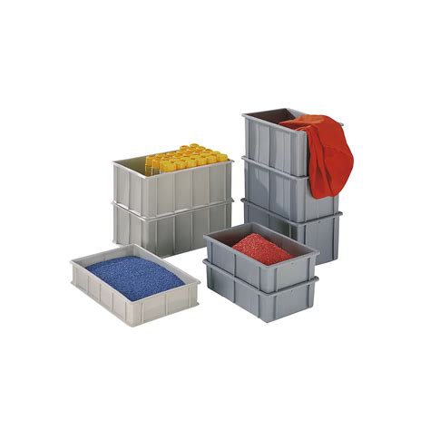 Stacking Container Made Of Polyethylene With Reinforcement Ribs Mauser Capacity 20 L