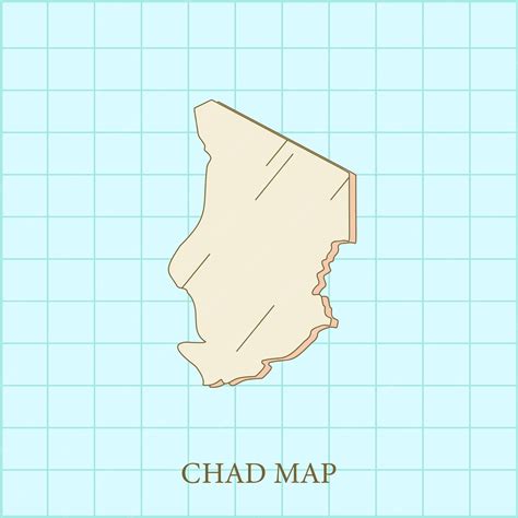 차드의 터 지역 지도 프리미엄 벡터
