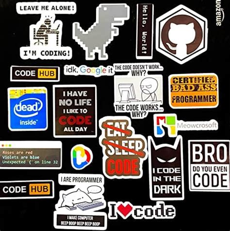Sticker Fever Codingprogramming Sticker Decals Pack Of 18 Vinyl Stickers Multipurpose Use
