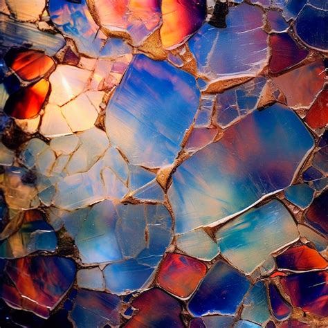 Premium Ai Image Abstract Composed Of Translucent And Iridescent Opal Background Ai Generated